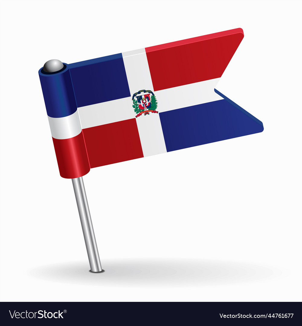 Dominican republic flag map pointer layout Vector Image Dominican republic flag map pointer layout Vector Image