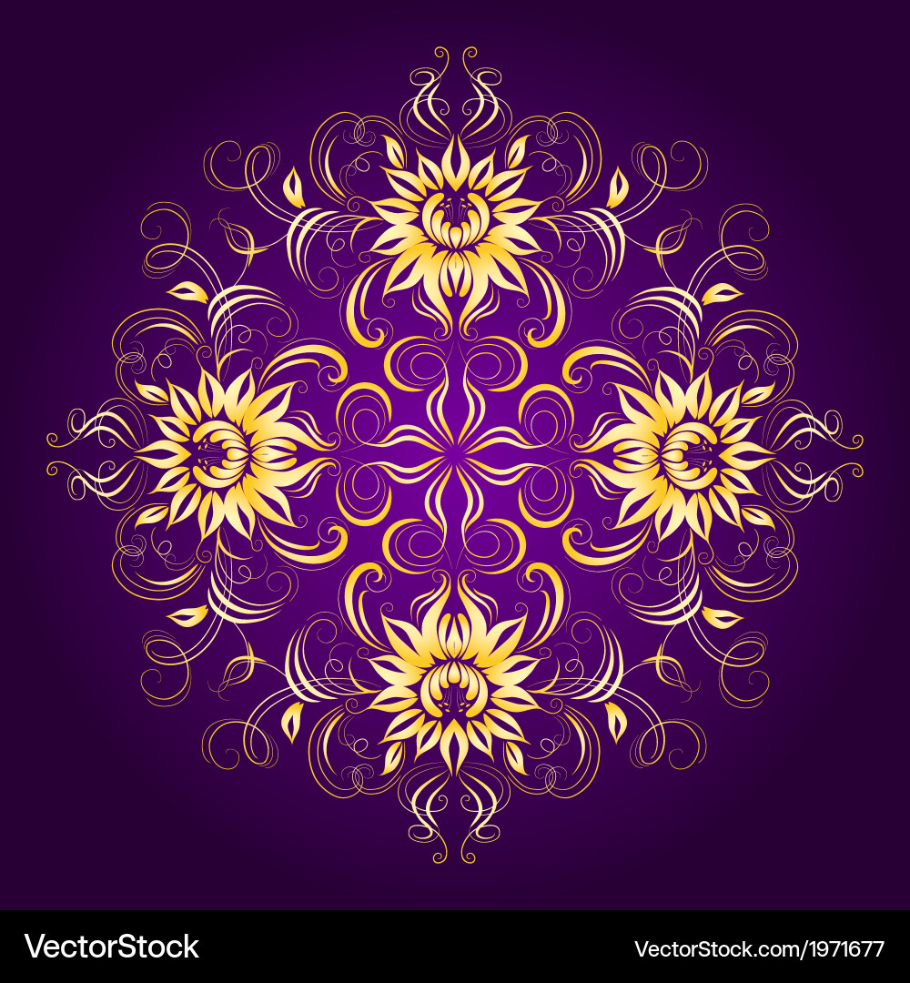 Filigree background with lace ornament Royalty Free Vector