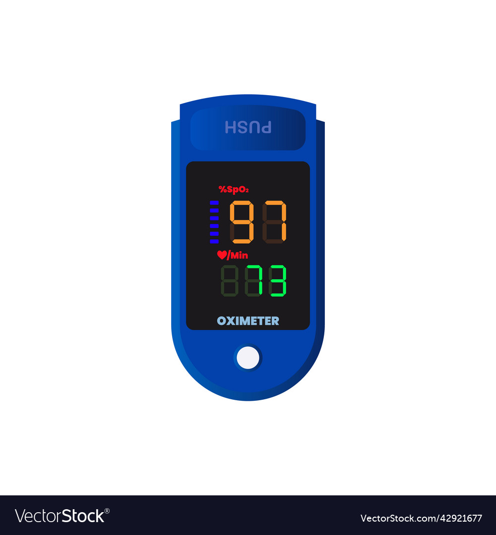 Fingertip pulse oximeter Royalty Free Vector Image