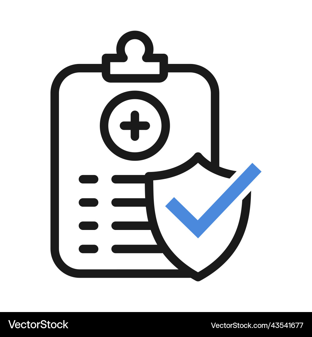 Insurance policy icon medical Royalty Free Vector Image