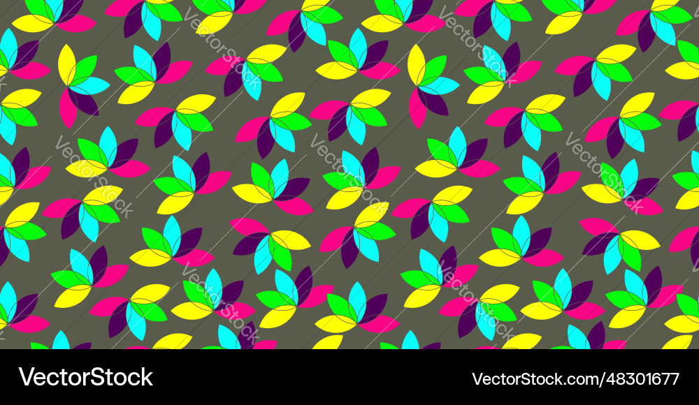Lotus seamless pattern - colorful floral design Vector Image