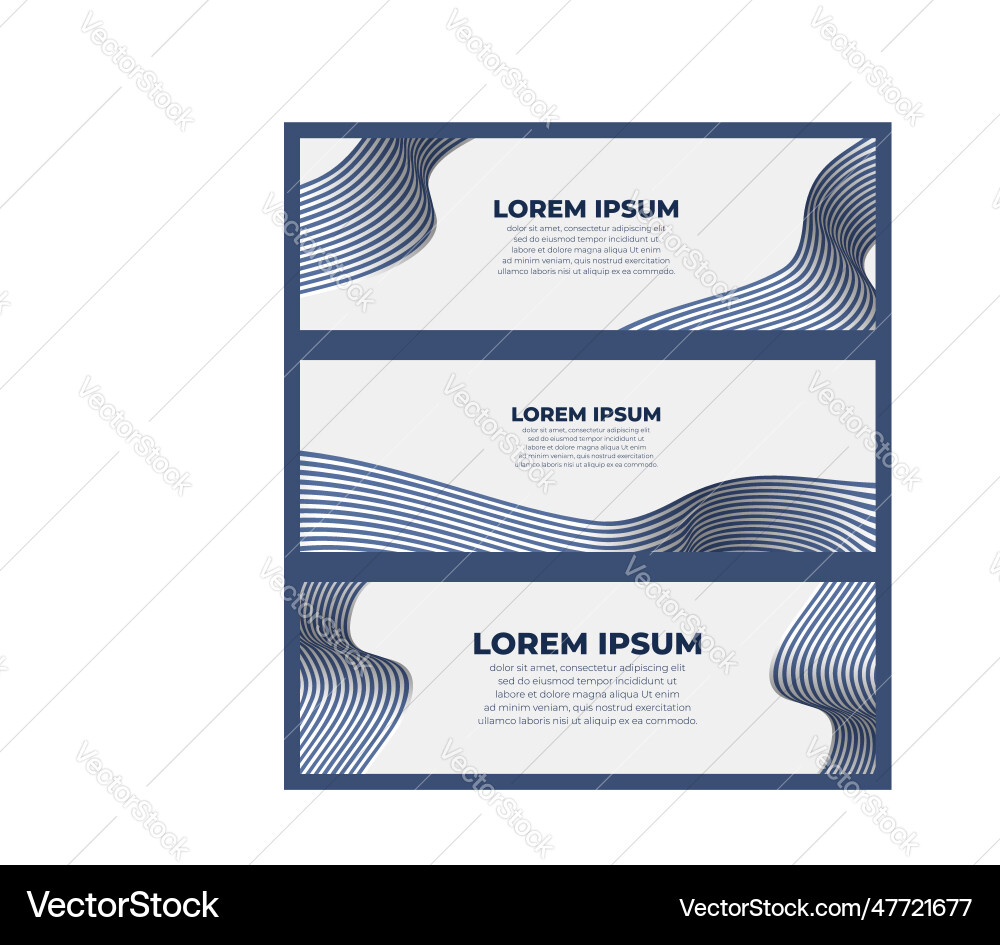 Modern banner design with realistic 3d pattern Vector Image