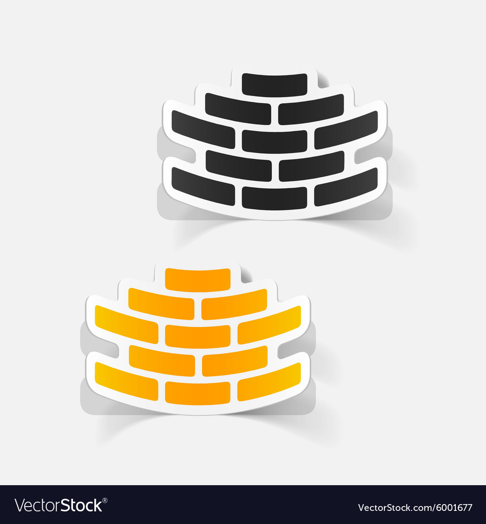 Realistic design element brickwork Royalty Free Vector Image