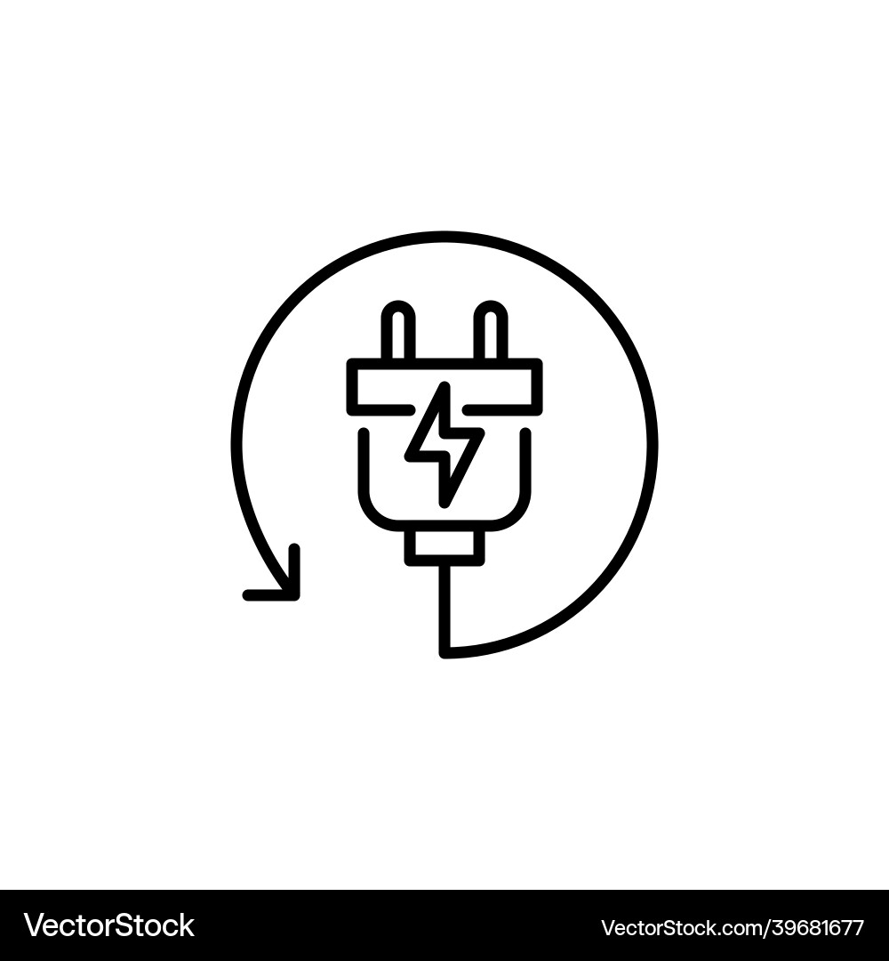 Rechargeable battery renewable energy sign Vector Image