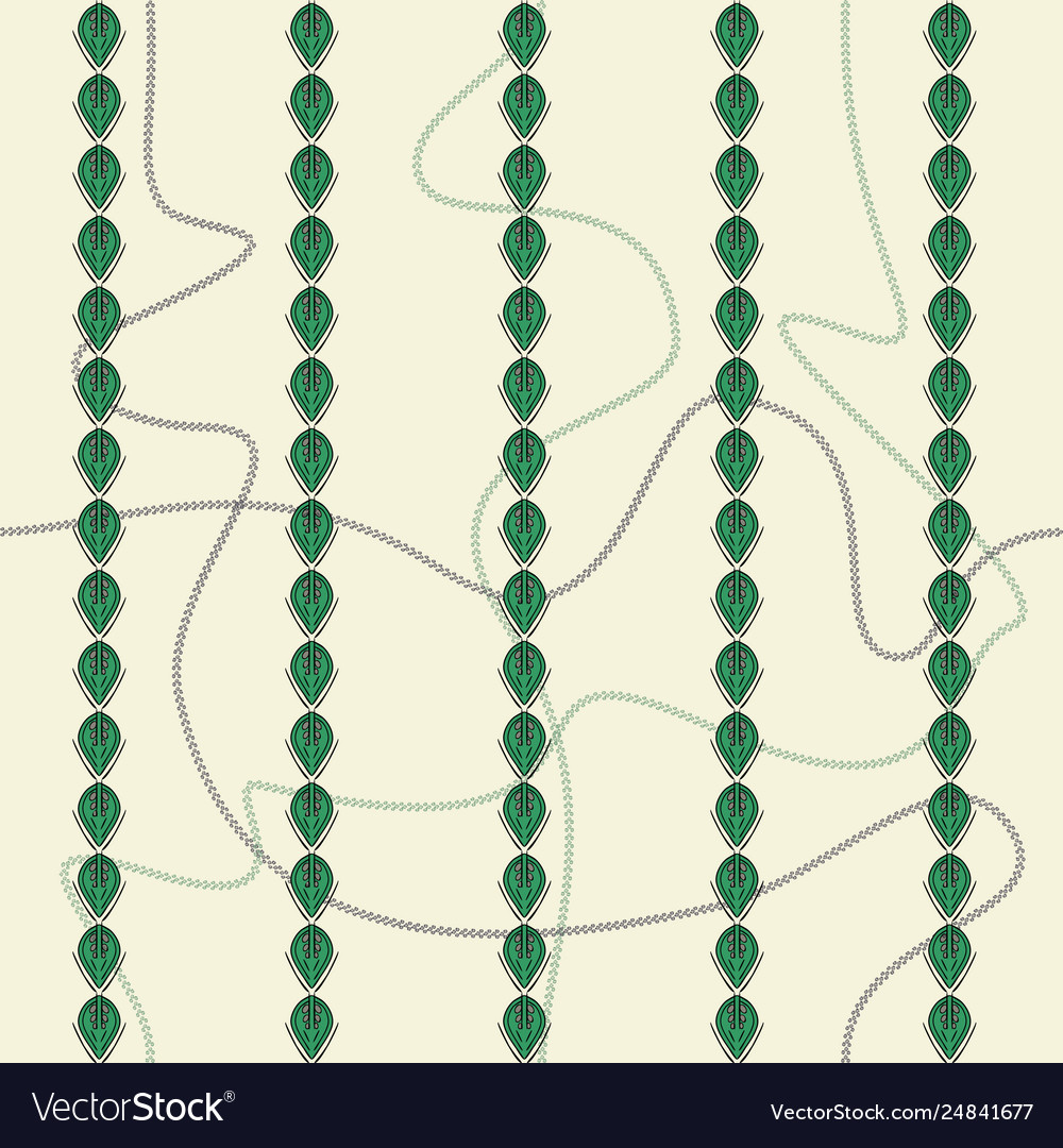 Seamless pattern with continuous curved chains Vector Image