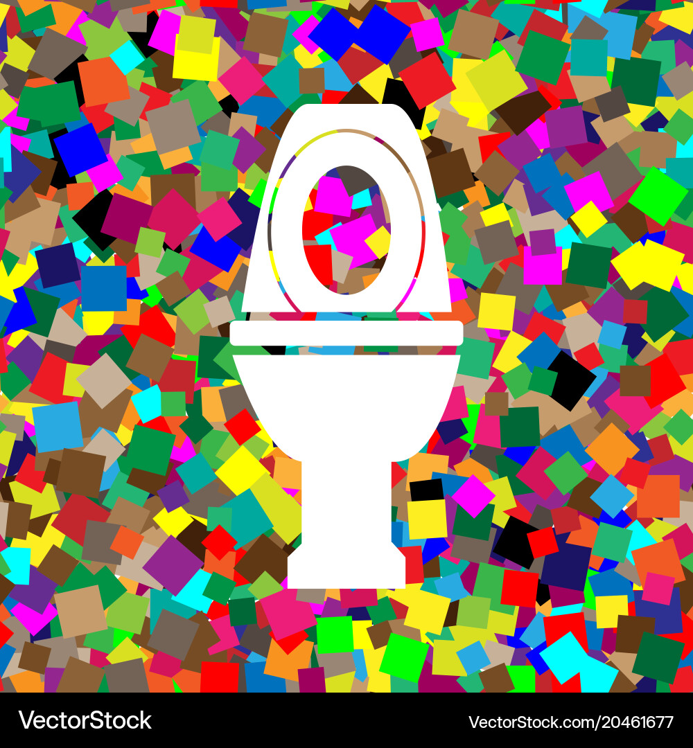 Toilet sign white icon Royalty Free Vector Image