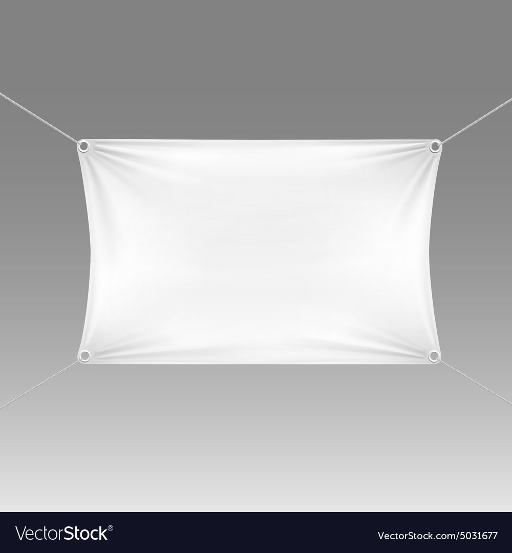 White blank empty horizontal rectangular banner Vector Image