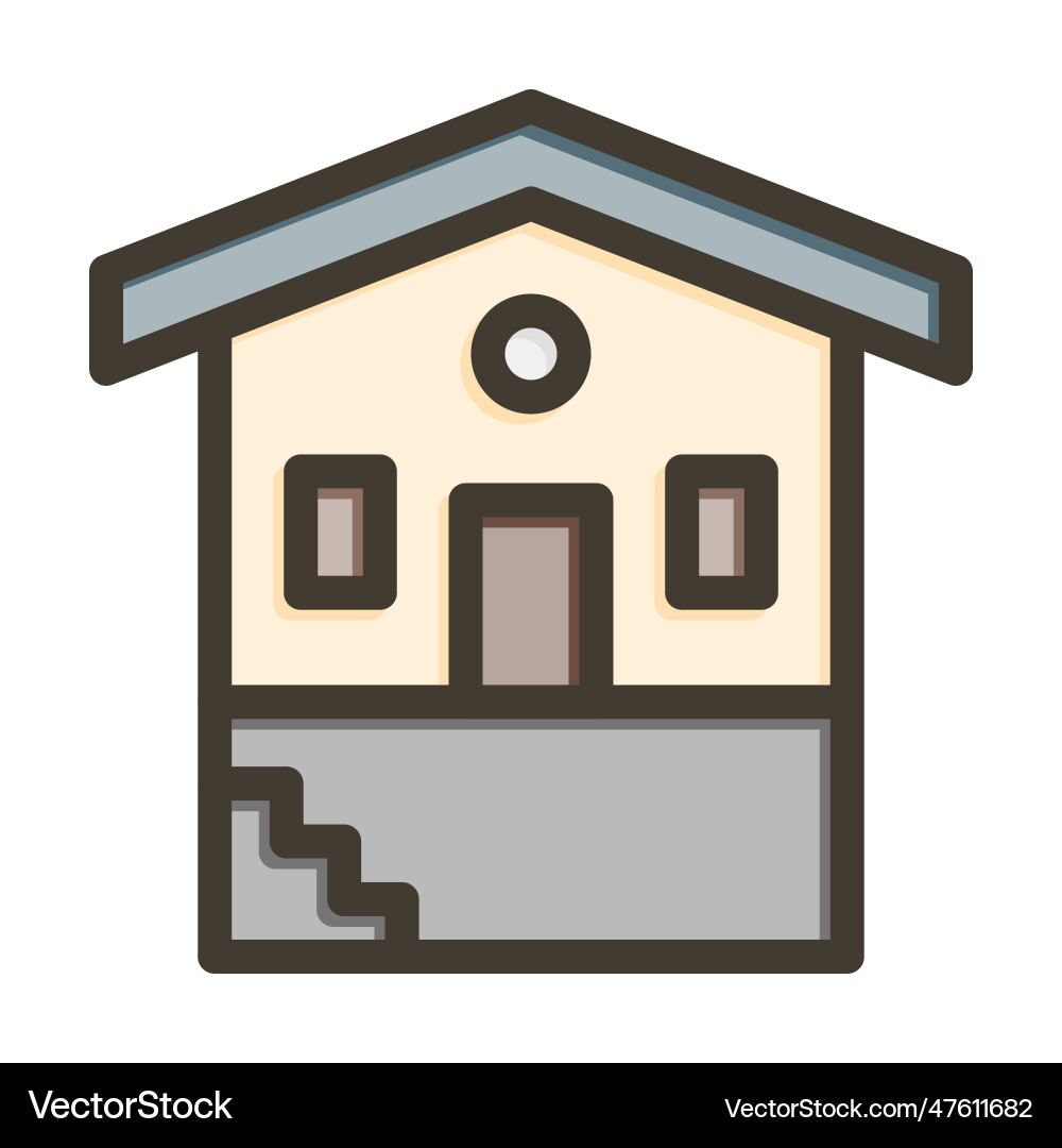 Basement thick line filled colors for personal Vector Image