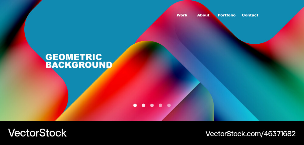 Geometric fluid shapes with liquid colors abstract