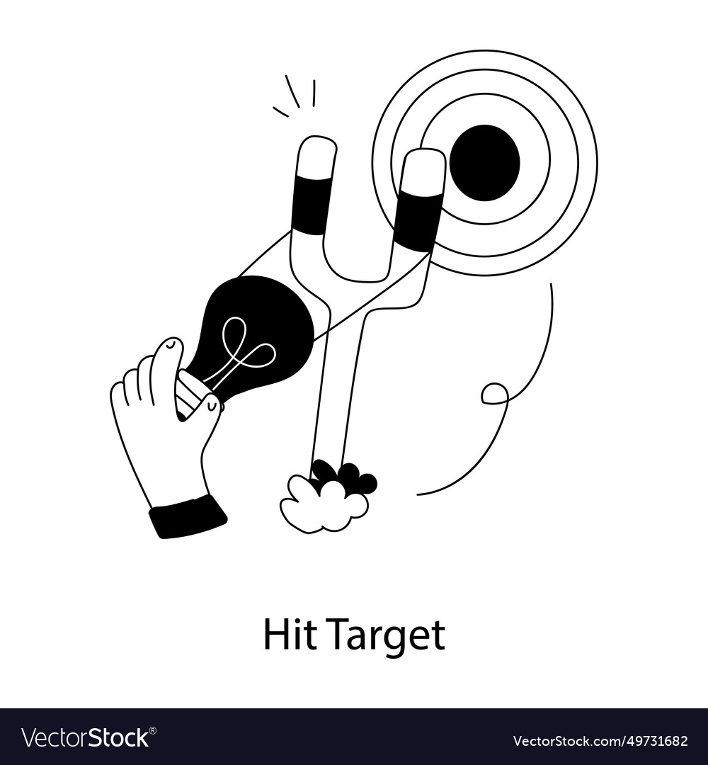 Hit target Royalty Free Vector Image - VectorStock