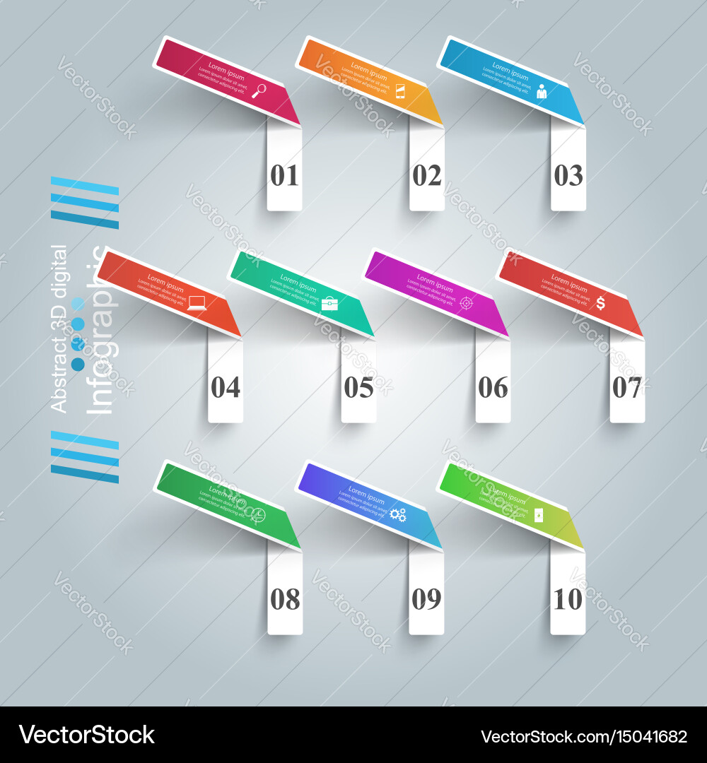 Infographic design list of 10 items Royalty Free Vector