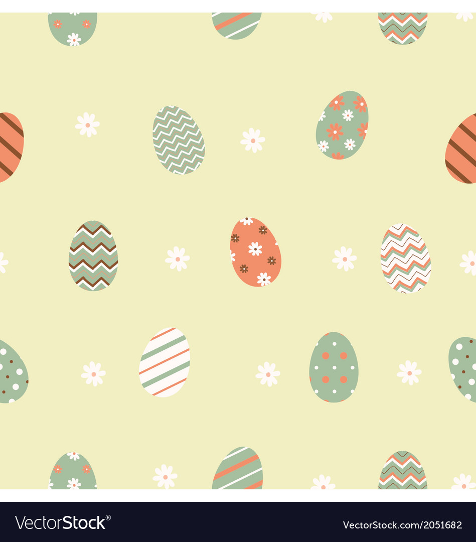 Seamless pattern with easter eggs Royalty Free Vector Image