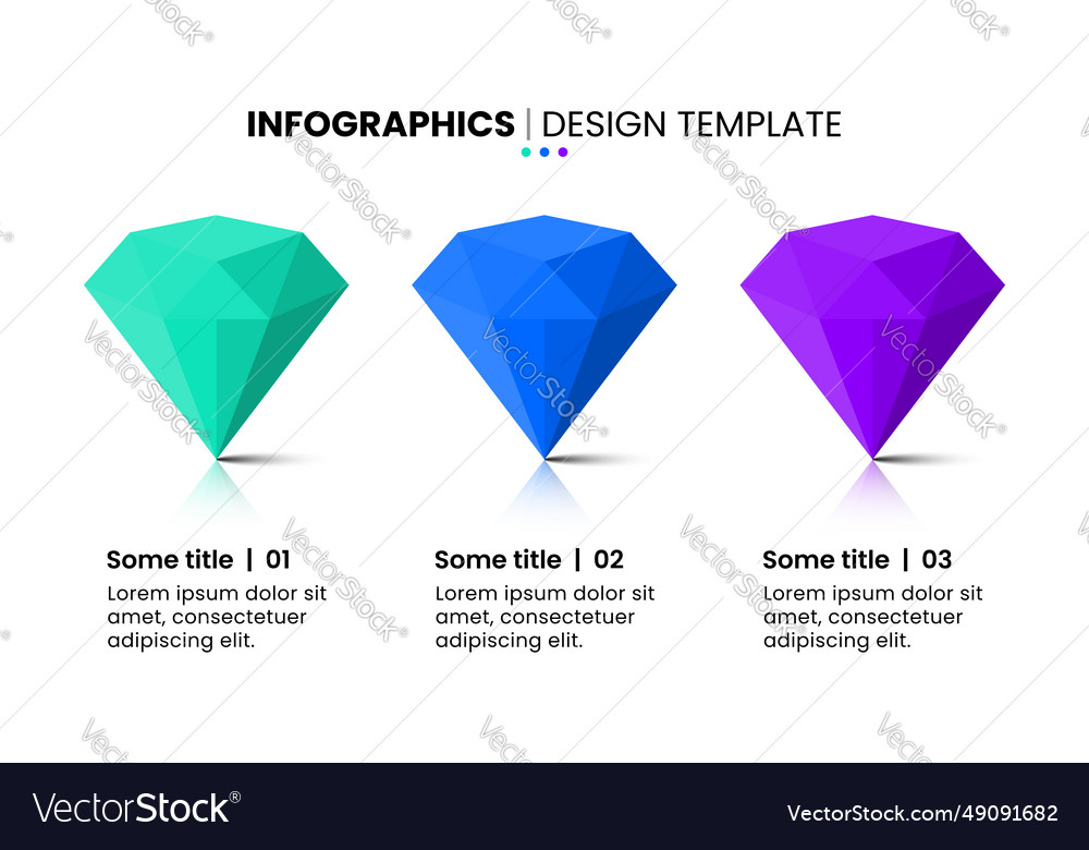 St3 three gems Royalty Free Vector Image - VectorStock