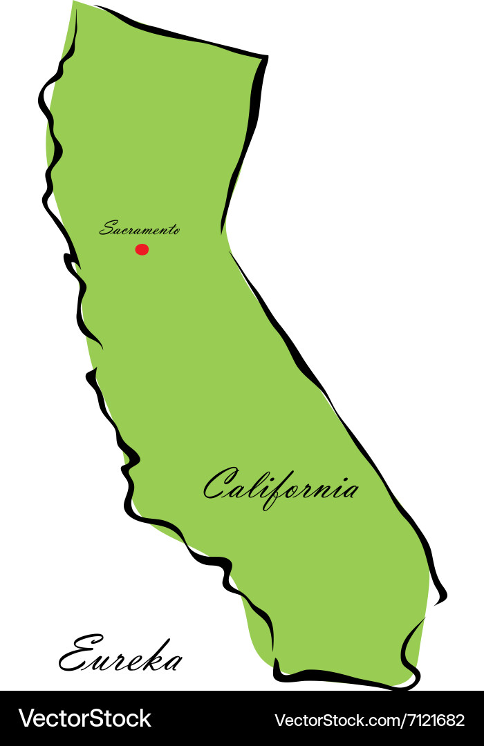 State of california Royalty Free Vector Image - VectorStock