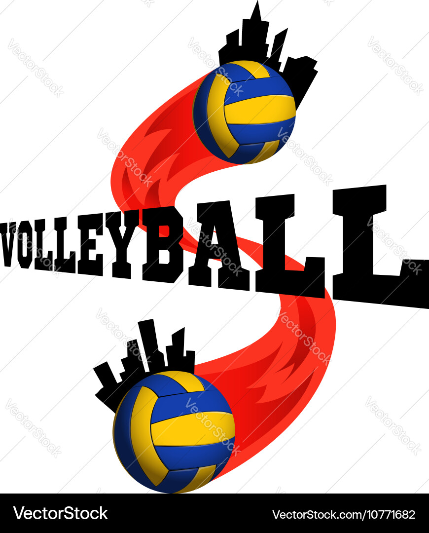 Volleyball logo for the team and cup Royalty Free Vector