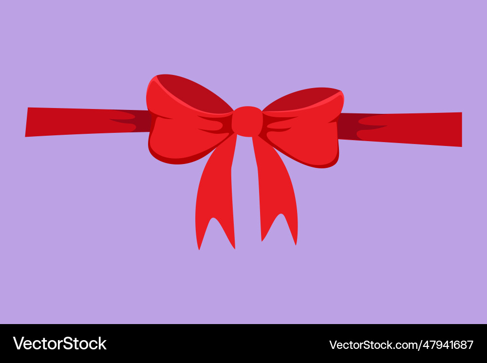 Graphic flat design drawing of simple bow Vector Image