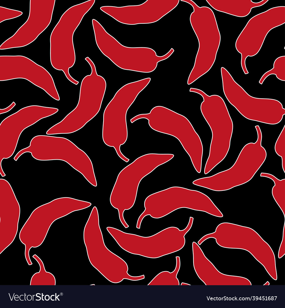 Pepper seamless pattern Royalty Free Vector Image