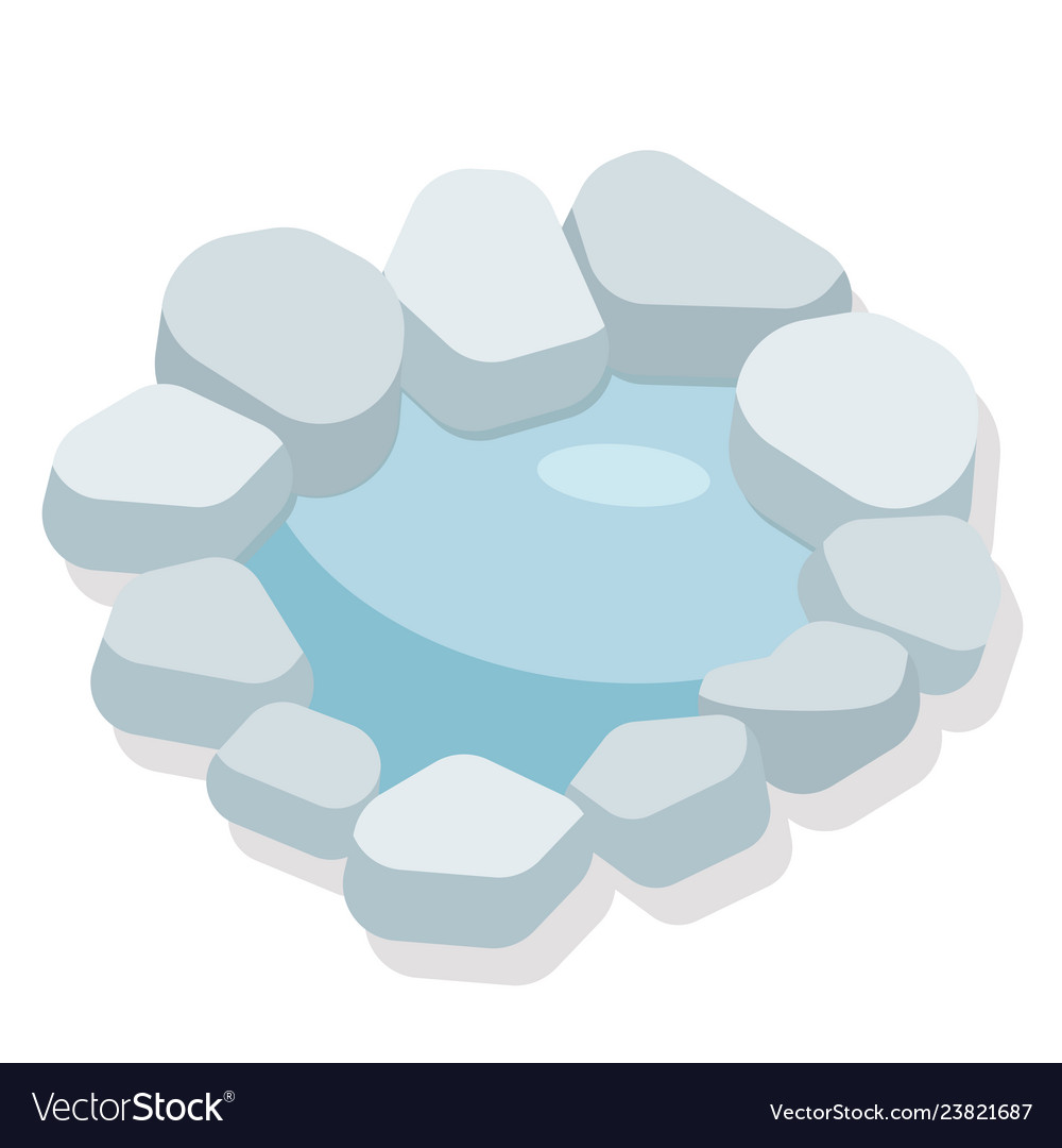 Pond flat Royalty Free Vector Image - VectorStock