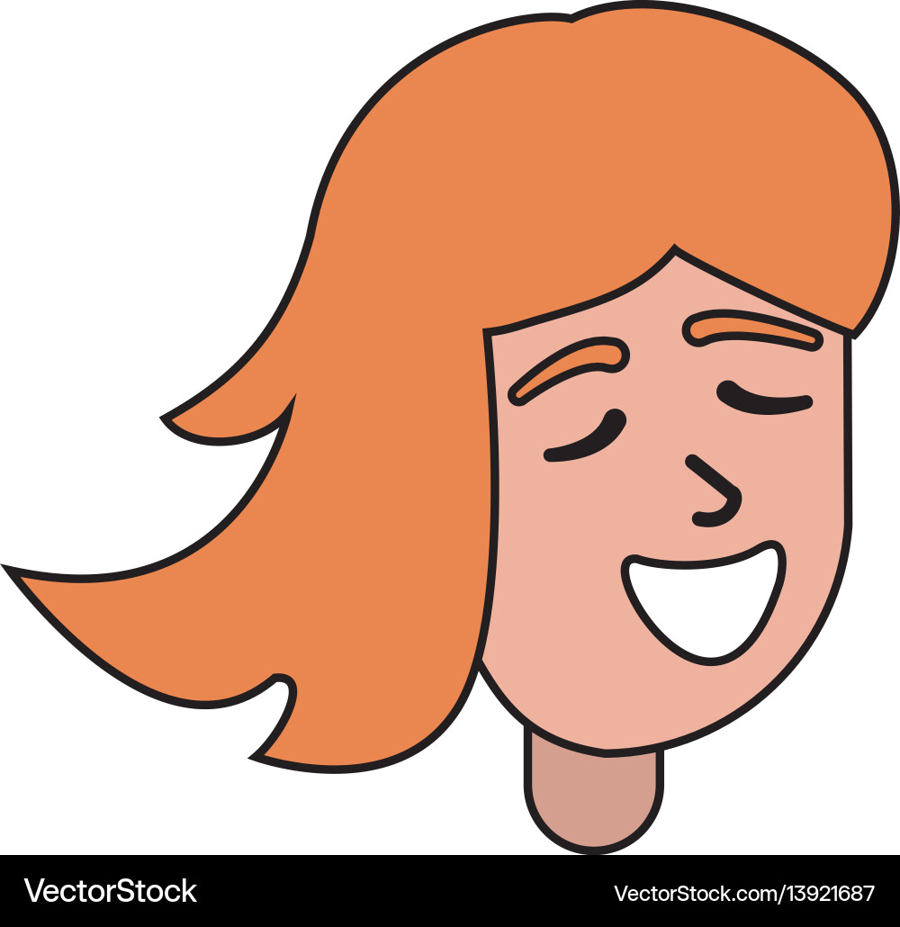 Portrait female cartoon image Royalty Free Vector Image
