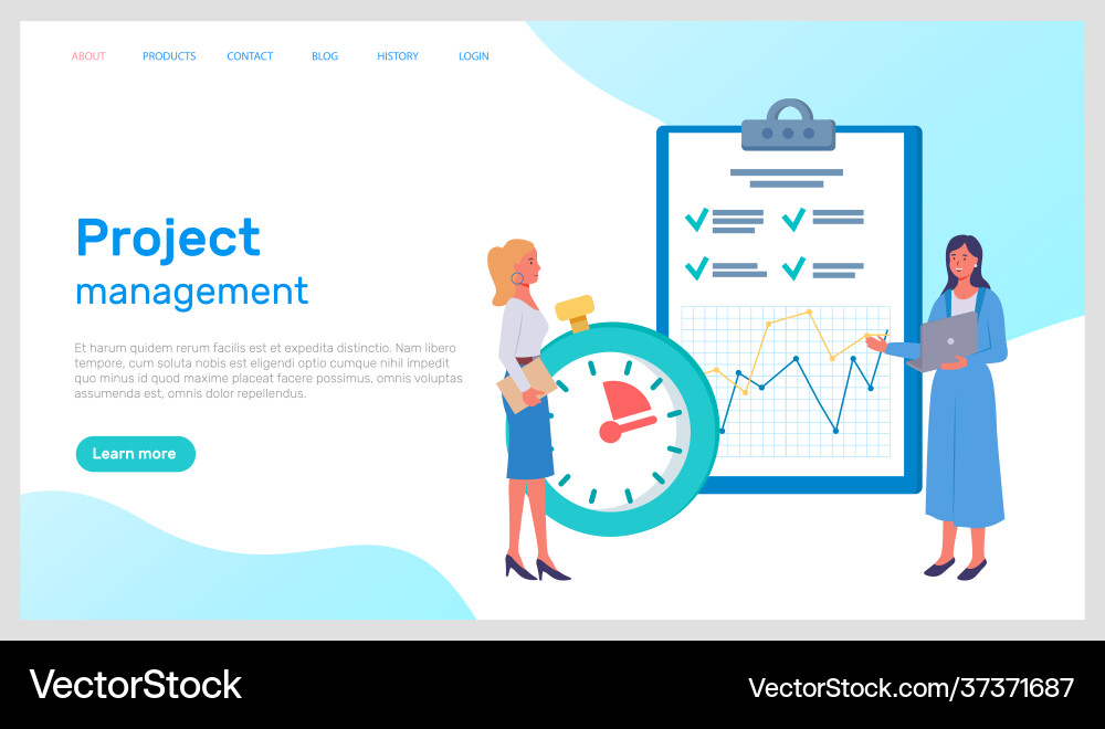 Project management office team planning concept Vector Image