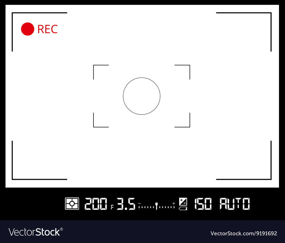Camera viewfinder screen Royalty Free Vector Image