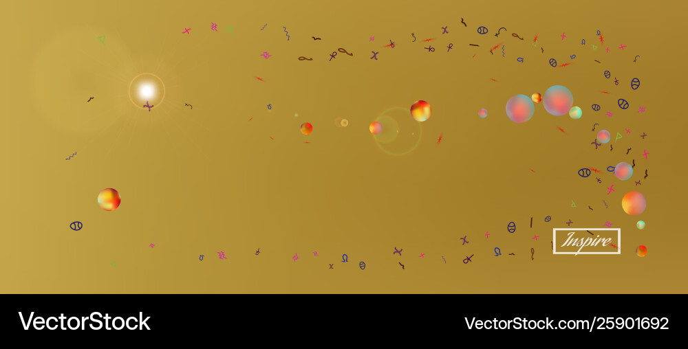 Colorful abstract ultra wide space background Vector Image