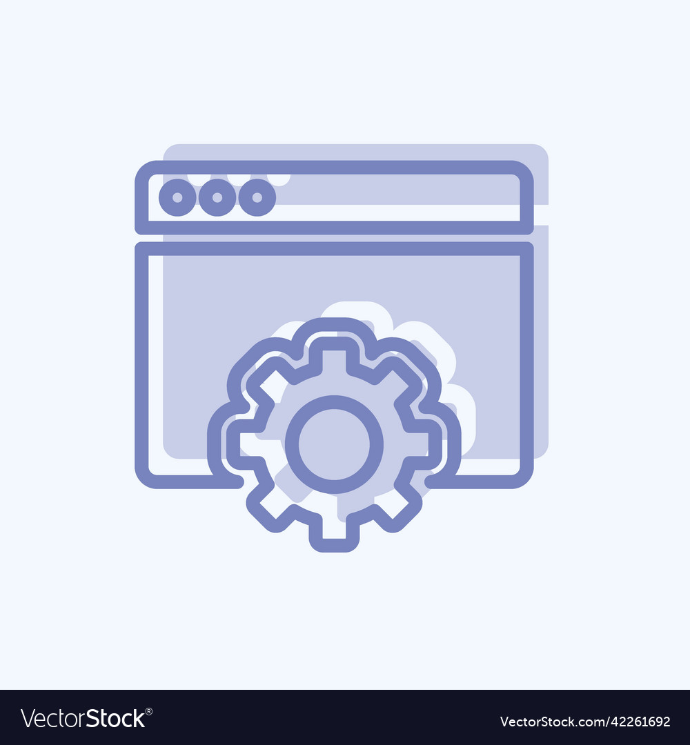 Icon browser settings suitable for user interface Vector Image