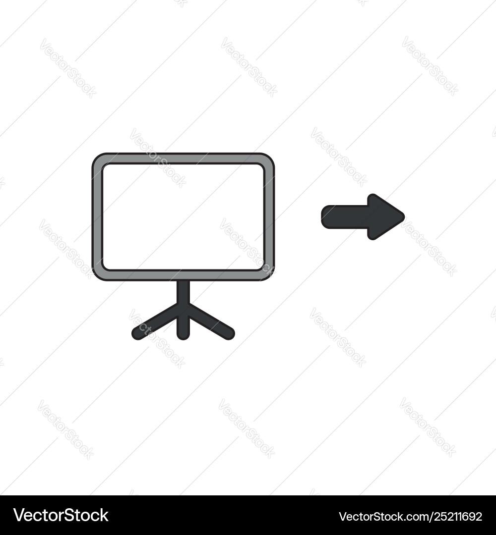 Icon concept blank presentation chart Royalty Free Vector