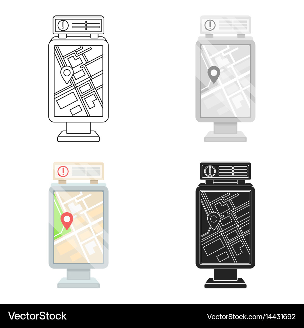 Information board icon in cartoon style isolated Vector Image