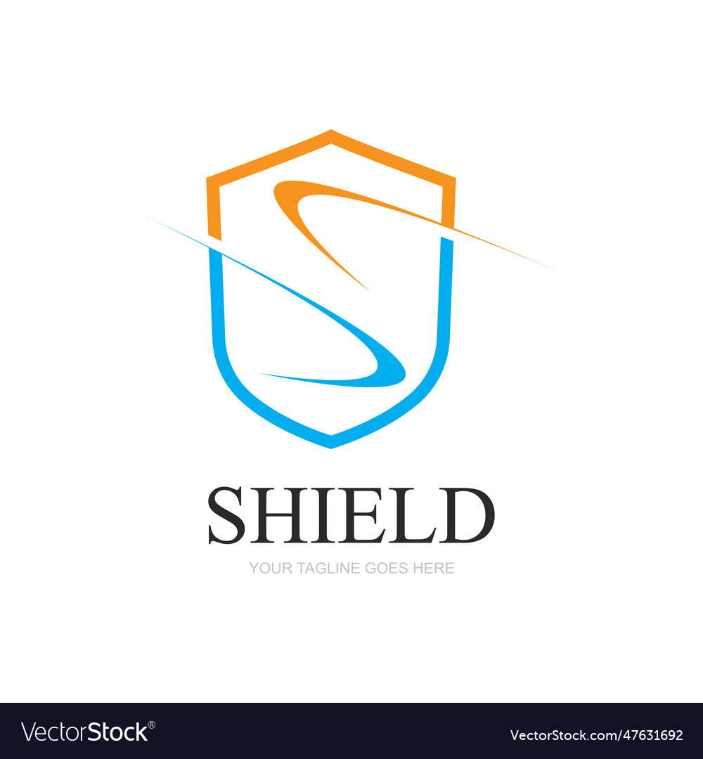 Shield logo template ready to use protect icon in Vector Image