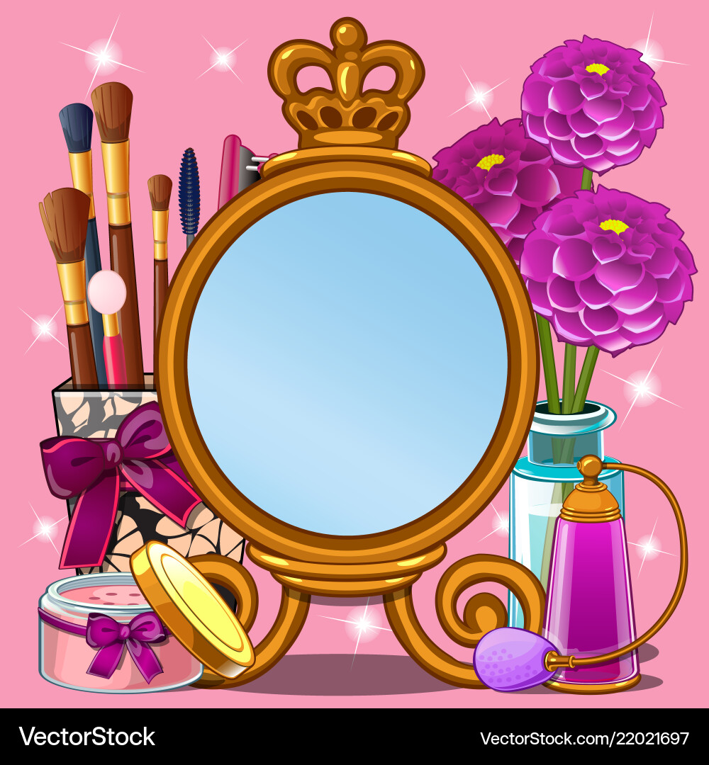 Beautiful cute greeting card with frame and space Vector Image