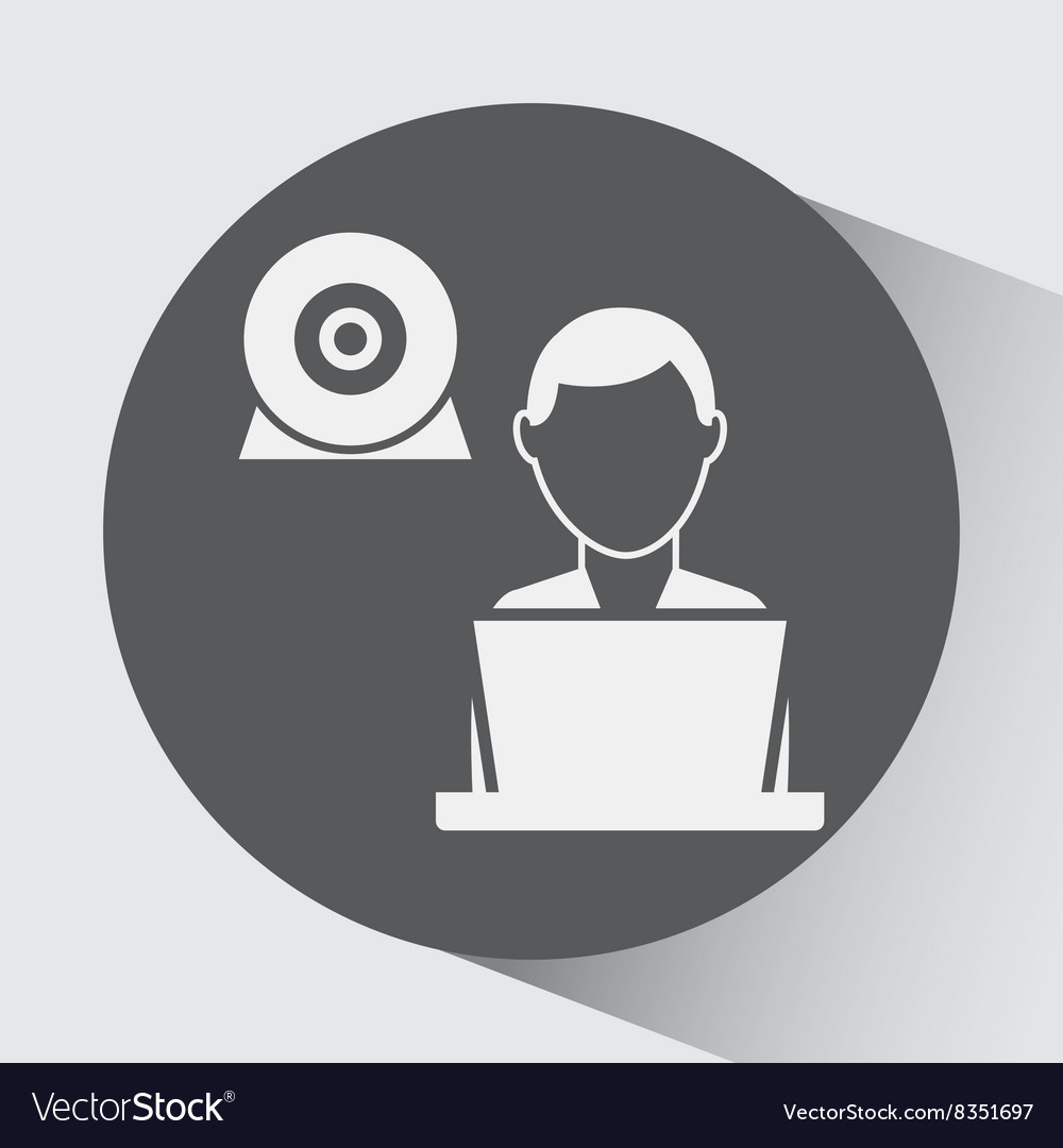 Computer user design Royalty Free Vector Image
