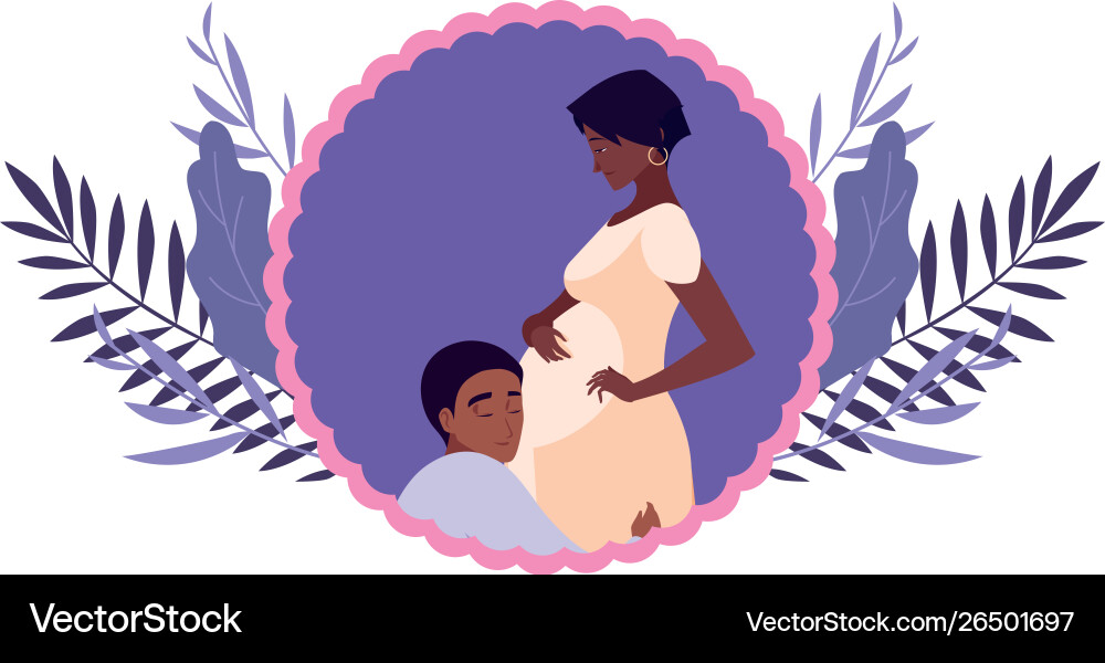 Couple pregnancy and maternity design Royalty Free Vector