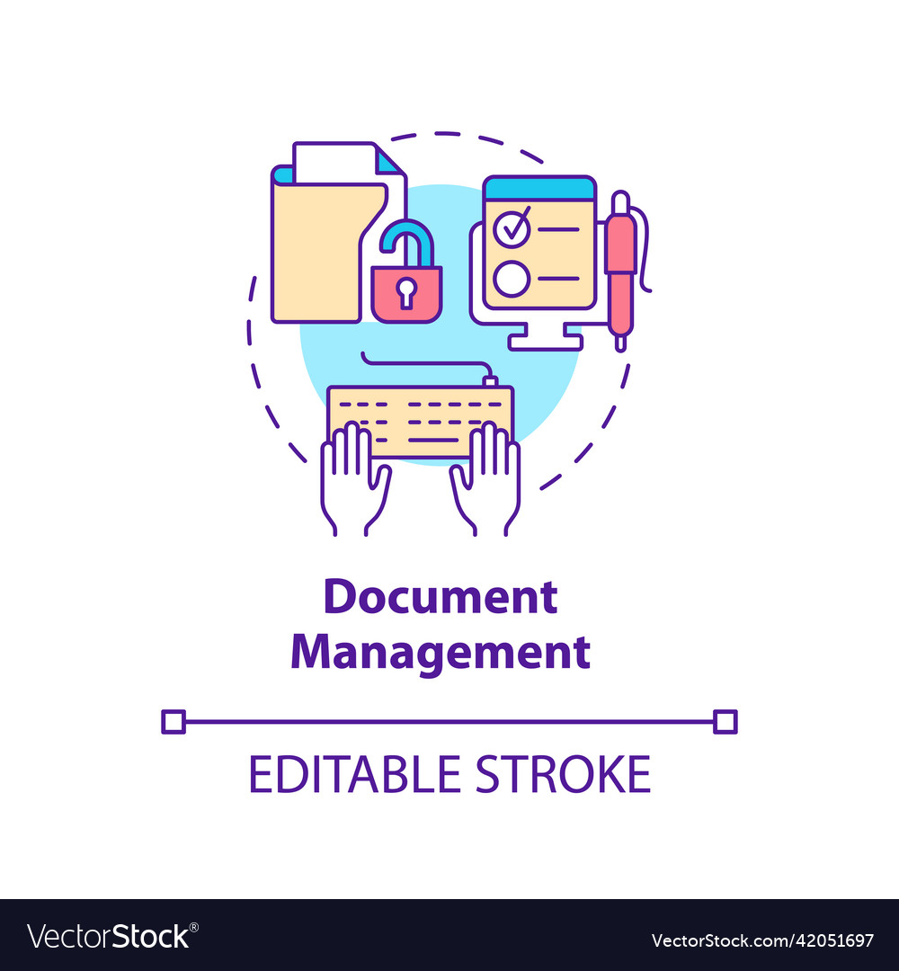 Document Management Concept Icon Royalty Free Vector Image