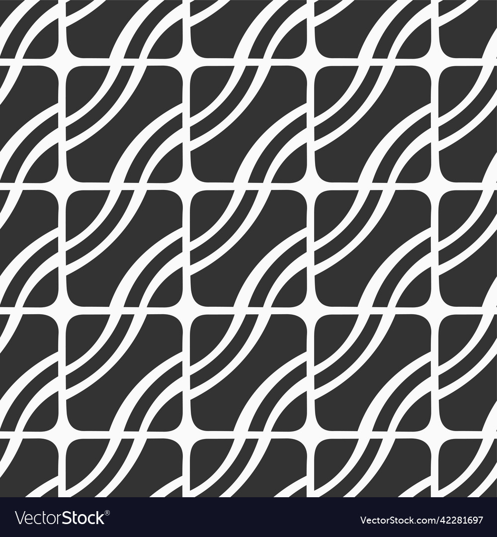 Hand drawn square tiles abstract seamless pattern Vector Image