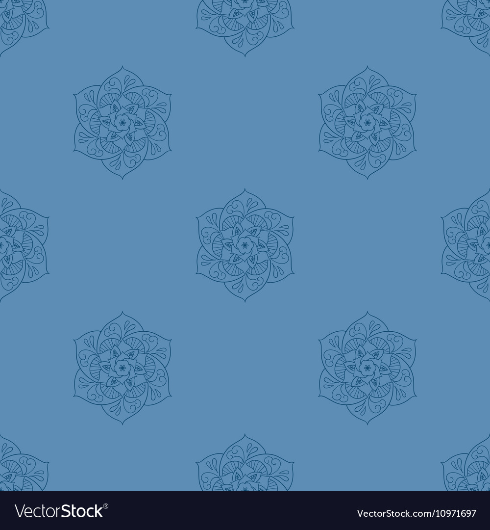 Mandala seamless pattern Royalty Free Vector Image