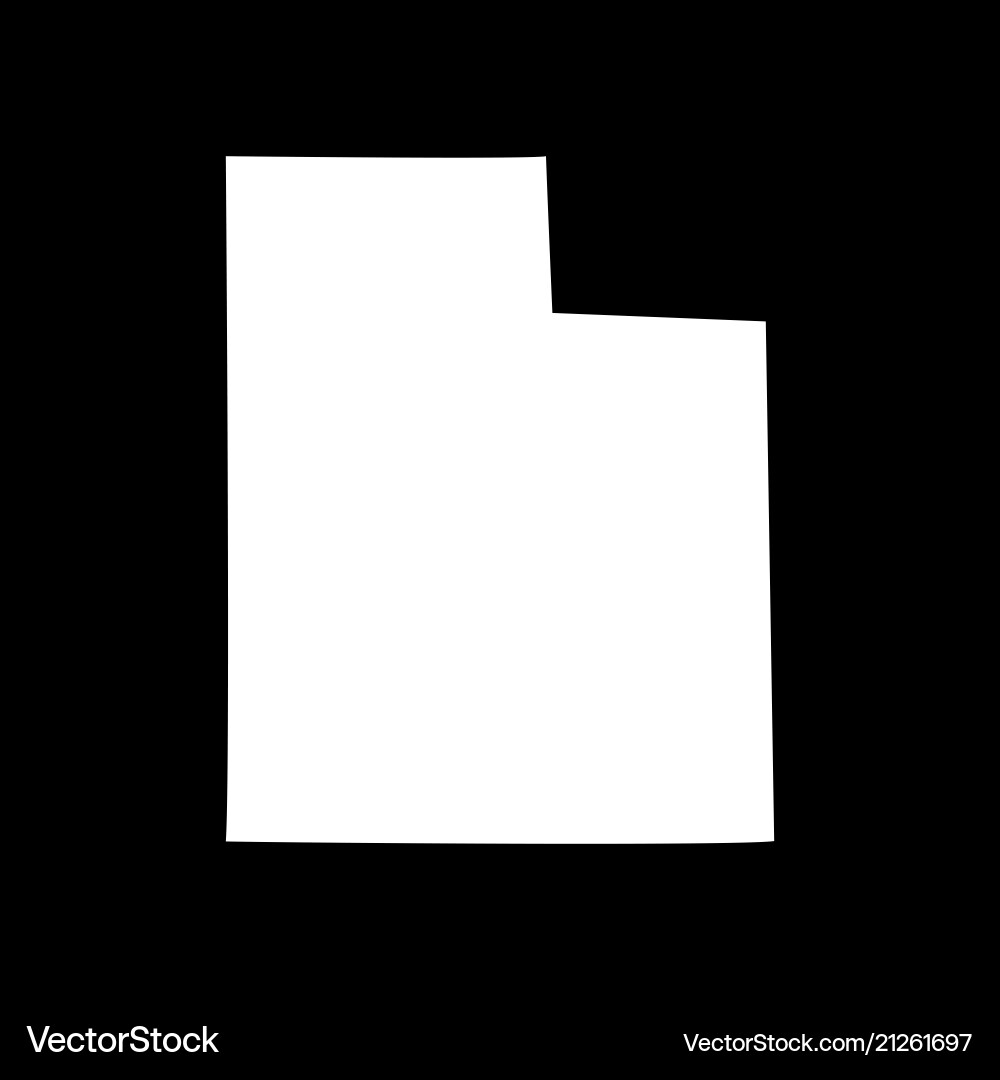 Map of the us state utah Royalty Free Vector Image