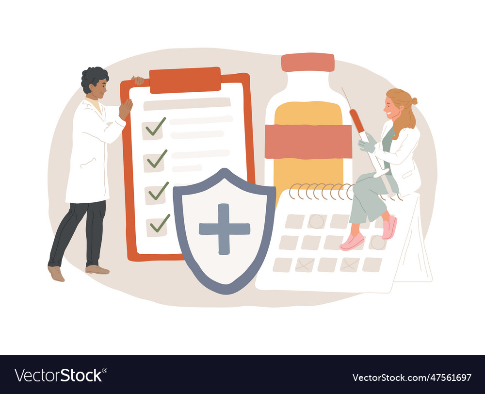 Vaccination program isolated concept Royalty Free Vector