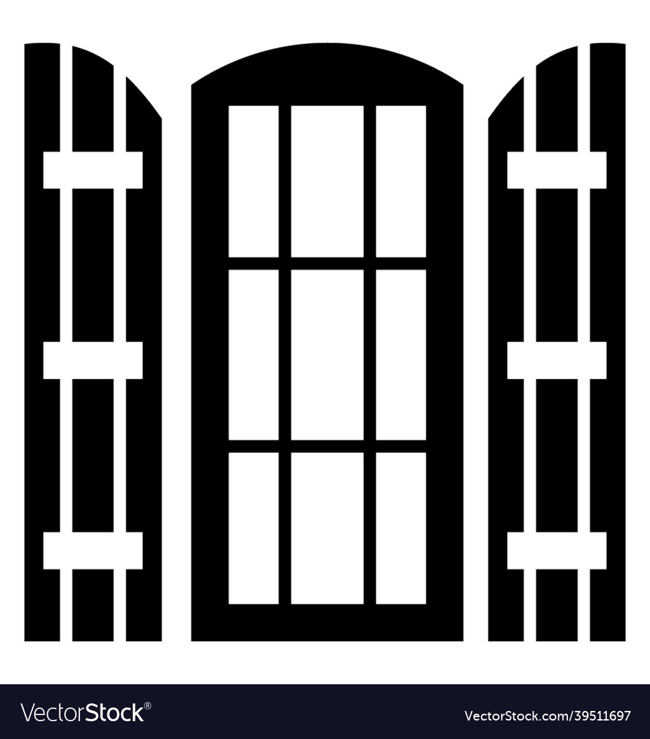 Window shutter Royalty Free Vector Image - VectorStock