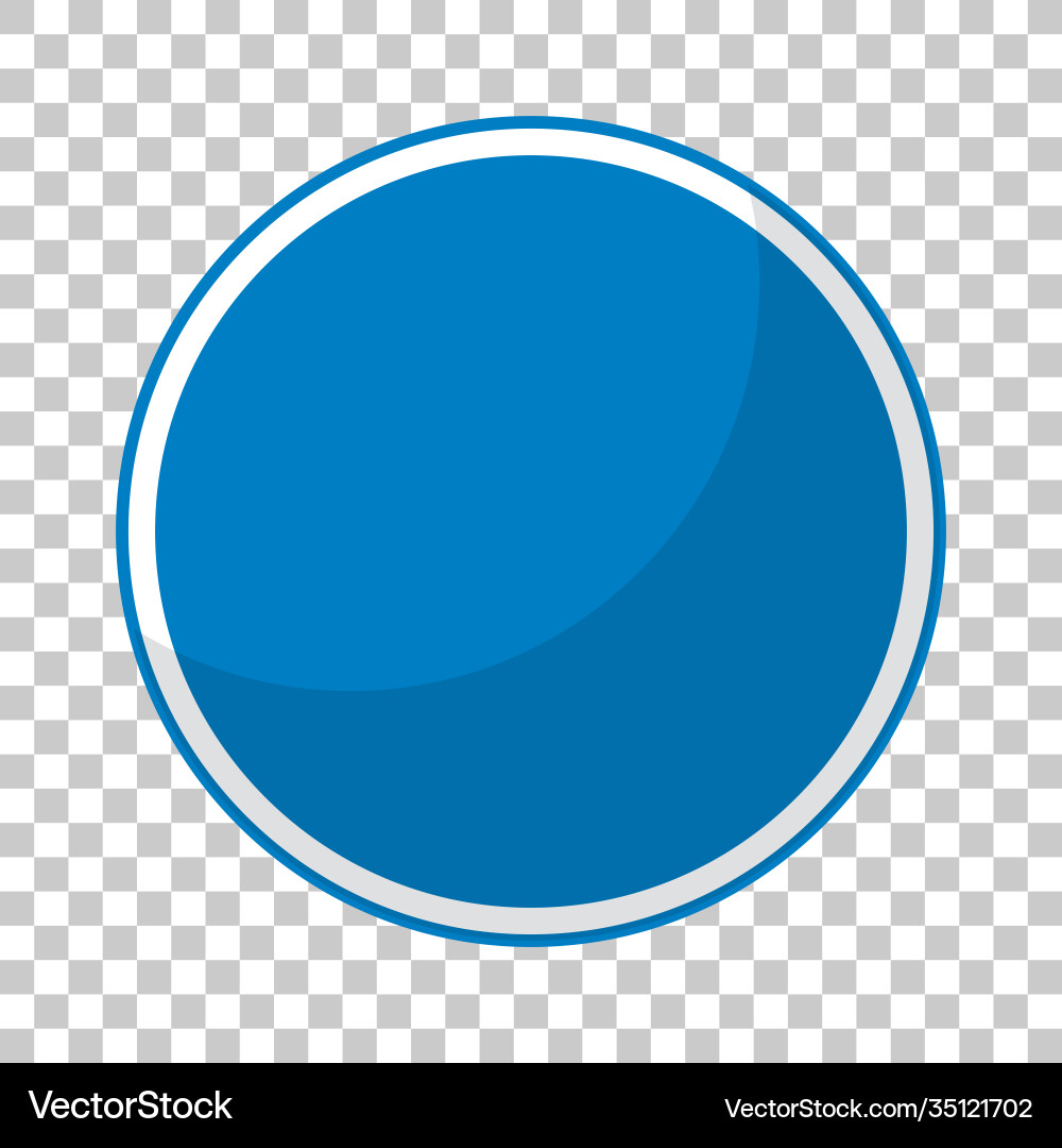 Blue traffic sign on transparent background Vector Image