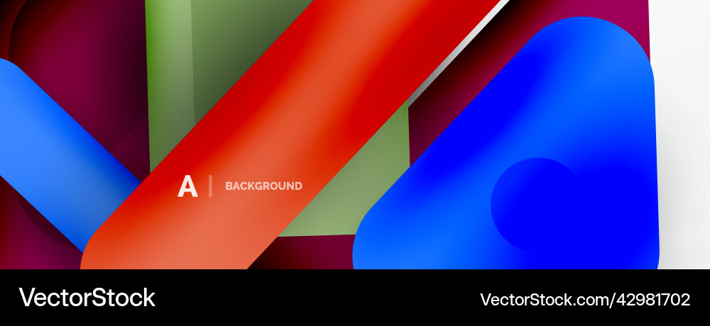 Colorful geometric shapes lines squares Royalty Free Vector