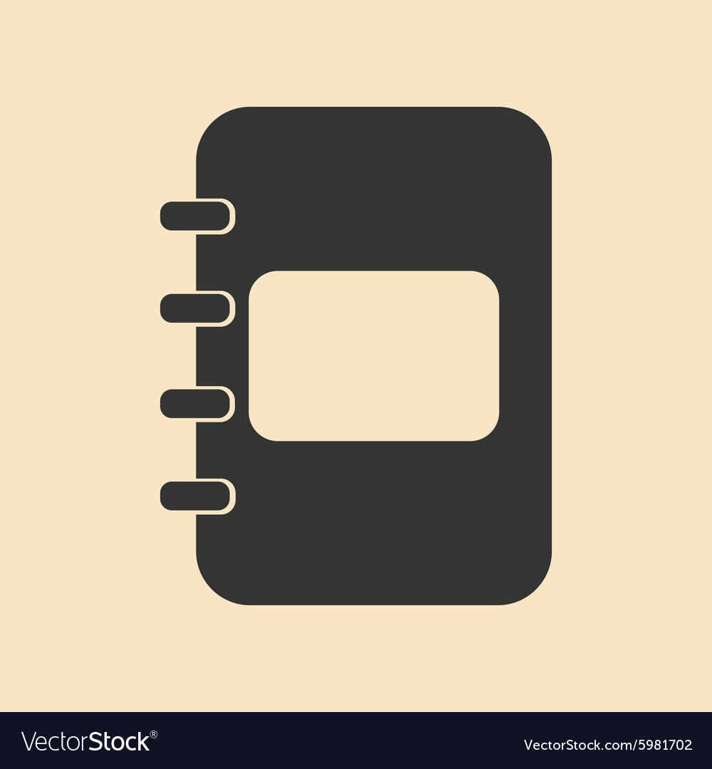 Flat with shadow icon and mobile application diary