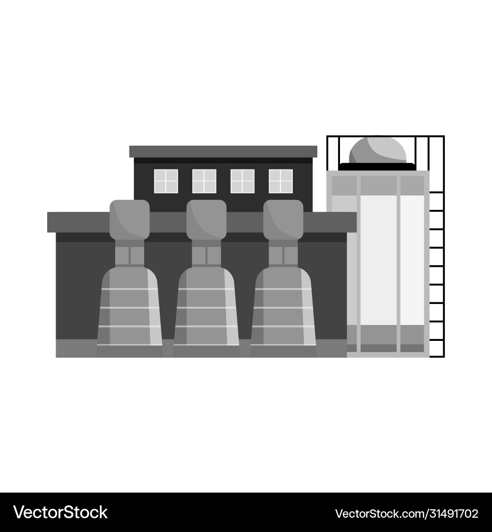 Isolated object factory and manufacture icon Vector Image