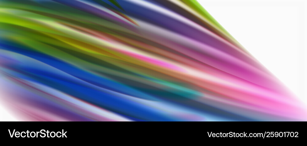 Modern liquid color flow on white - colorful Vector Image