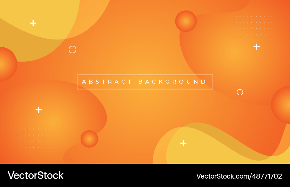 Orange background with fluid gradient wavy shapes Vector Image