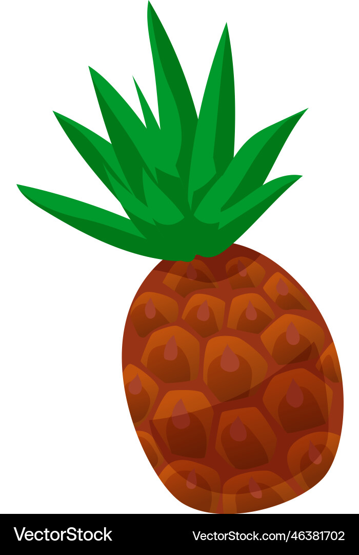 Pineapple flat icon Royalty Free Vector Image - VectorStock