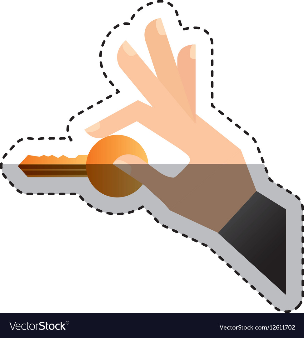 Security key isolated icon Royalty Free Vector Image