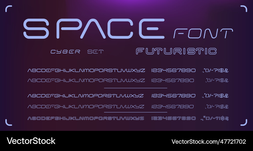Set futuristic minimal fonts modern alphabet Vector Image