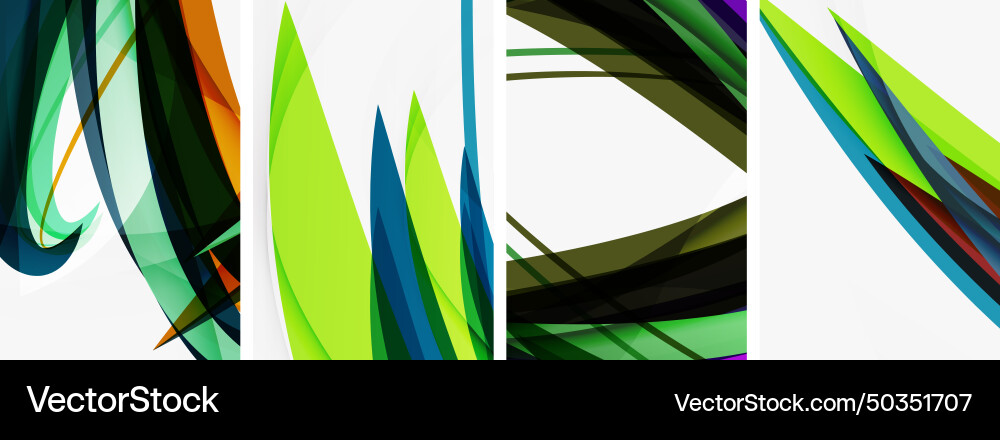 Abstract colorful wave posters for wallpaper Vector Image