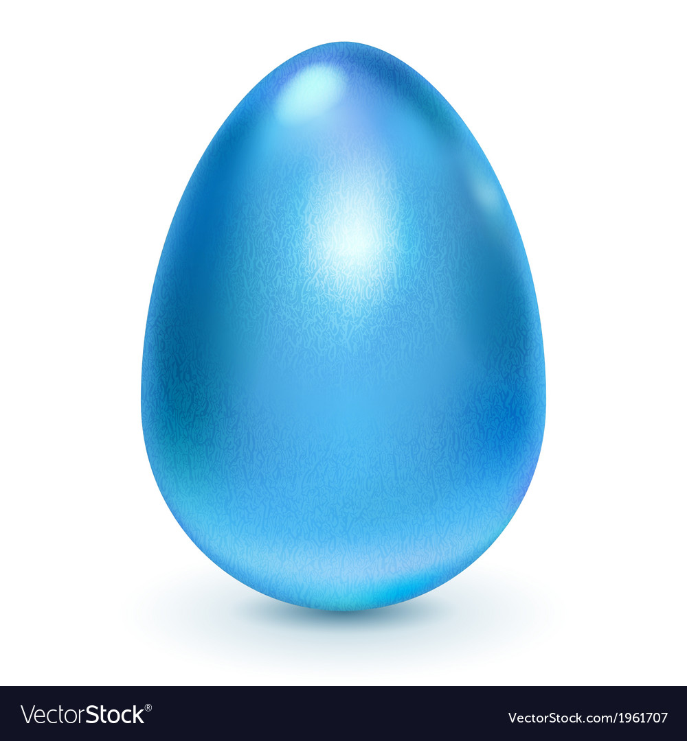 Blue easter egg Royalty Free Vector Image - VectorStock